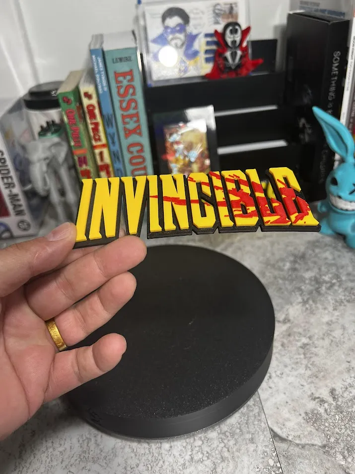 Invincible Blood Splattered Logo by standitupstore MakerWorld: Download ...