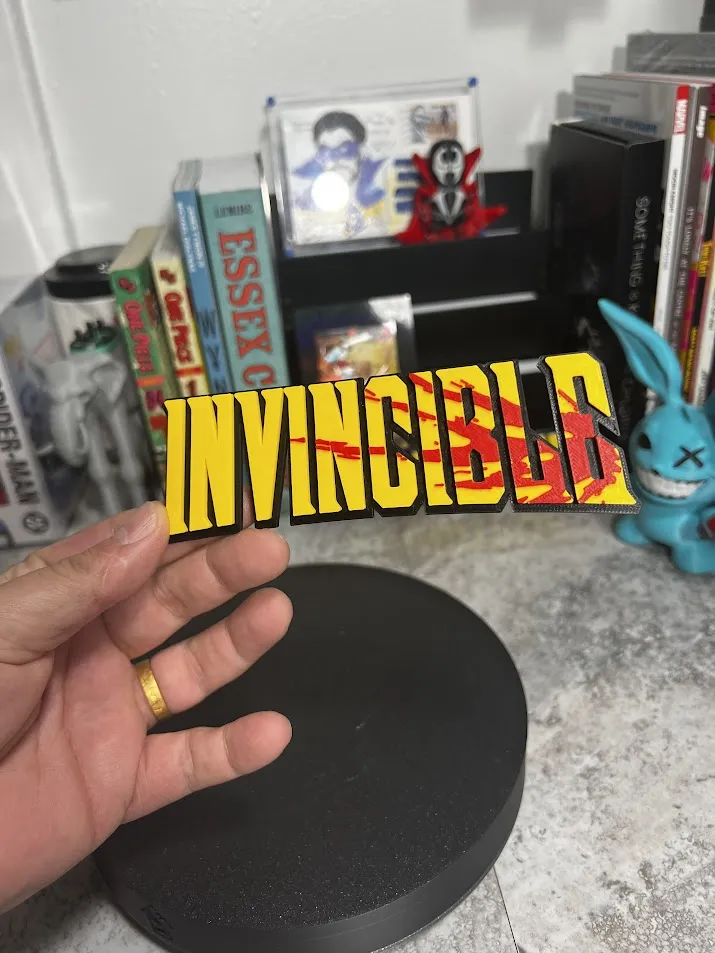 Invincible Blood Splattered Logo by standitupstore MakerWorld: Download ...