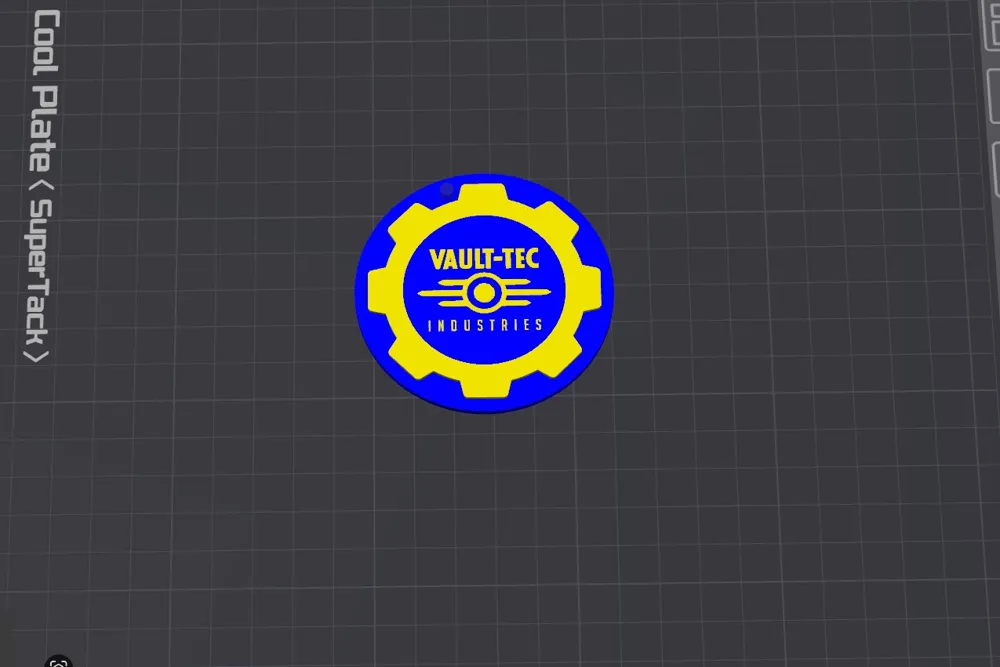 Fallout Vault-Tec Logo Keychain - Free 3D Print Model - MakerWorld