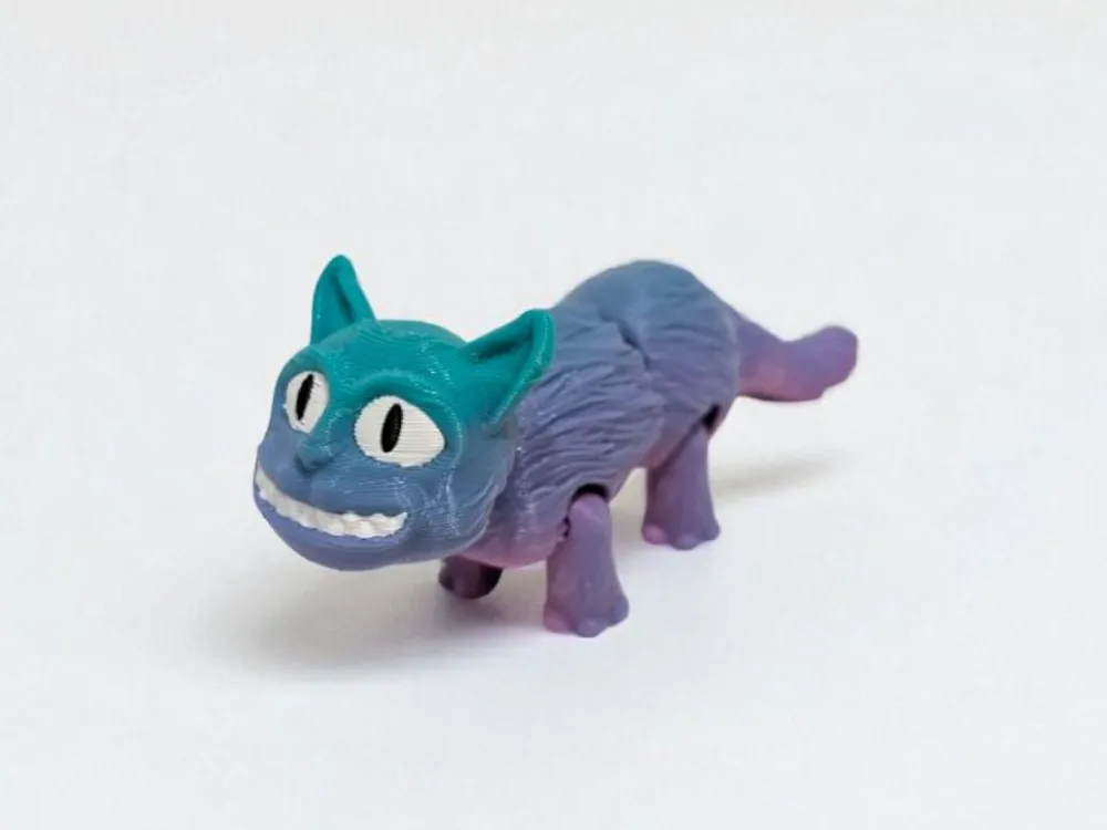 Cheshire Flexi Cat by Rad Makes MakerWorld: Download Free 3D Models