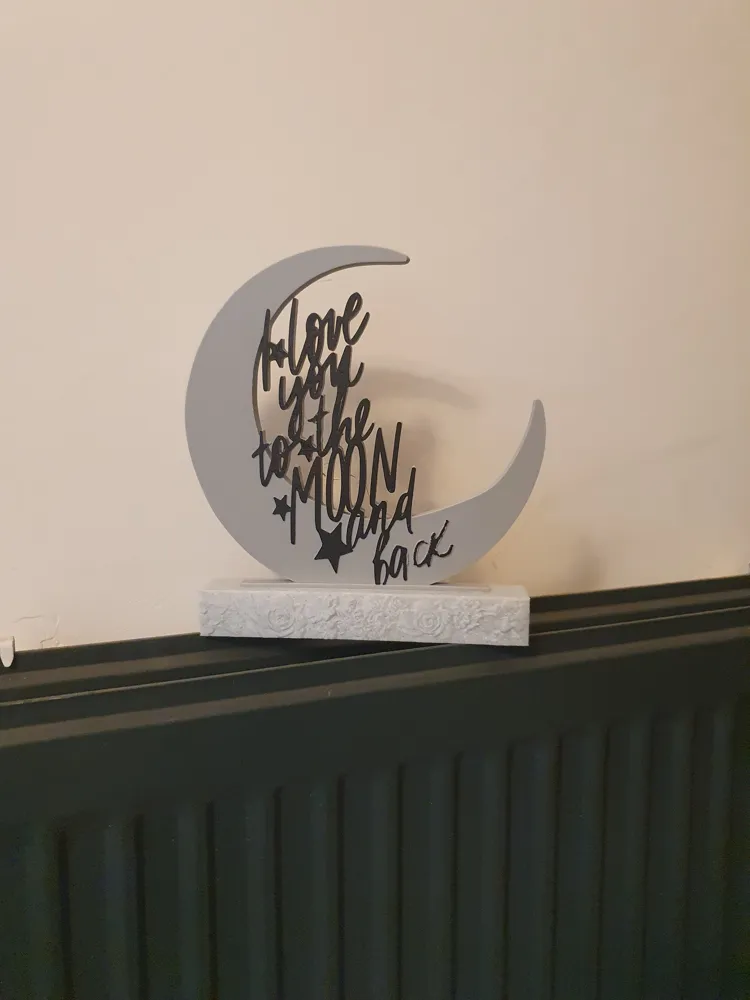 I love you to the moon display stand by Staffbull_loveMakerWorld ...