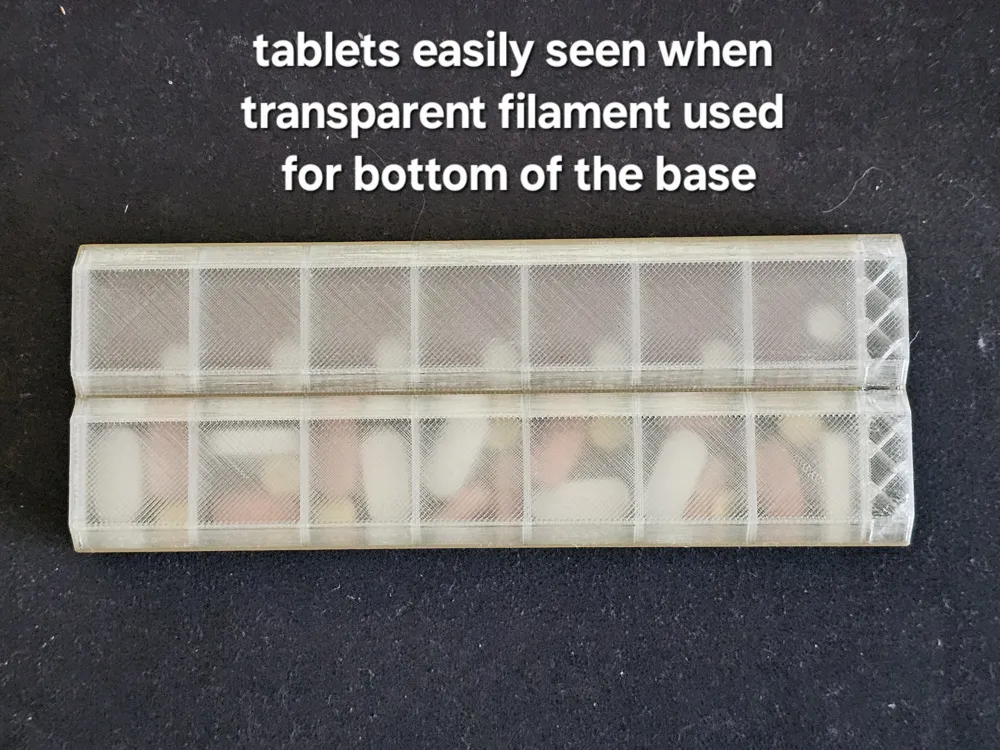 Pill Box Medium (1 to 4 rows) Sliding Lid by Solitaire MakerWorld ...