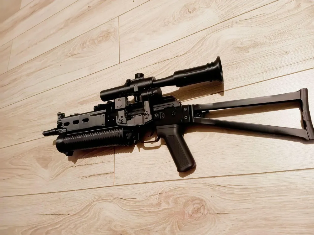 PP-19 Bizon 9mm SMG based on AKS-74U assault rifle - Free 3D Print ...