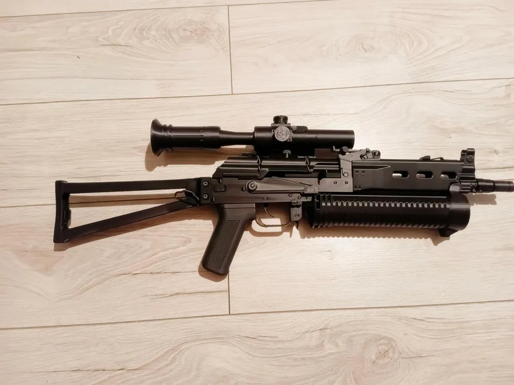 PP-19 Bizon 9mm SMG based on AKS-74U assault rifle - Free 3D Print ...