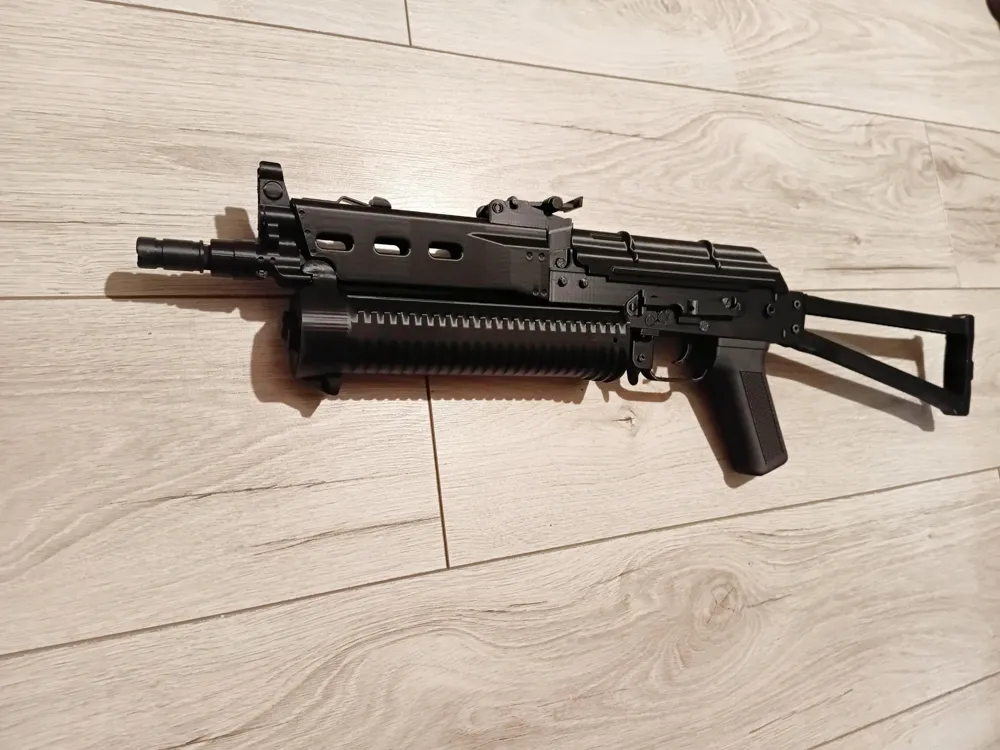 PP-19 Bizon 9mm SMG based on AKS-74U assault rifle - Free 3D Print ...
