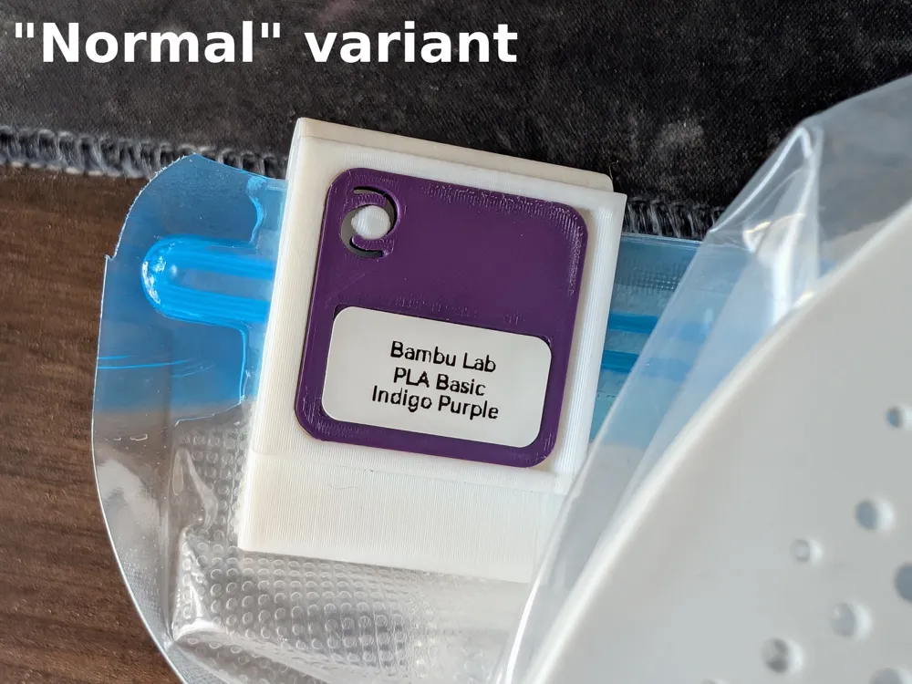 Filament Swatch Clip/Tag for Vacuum Bag Remixed by Clemens - MakerWorld
