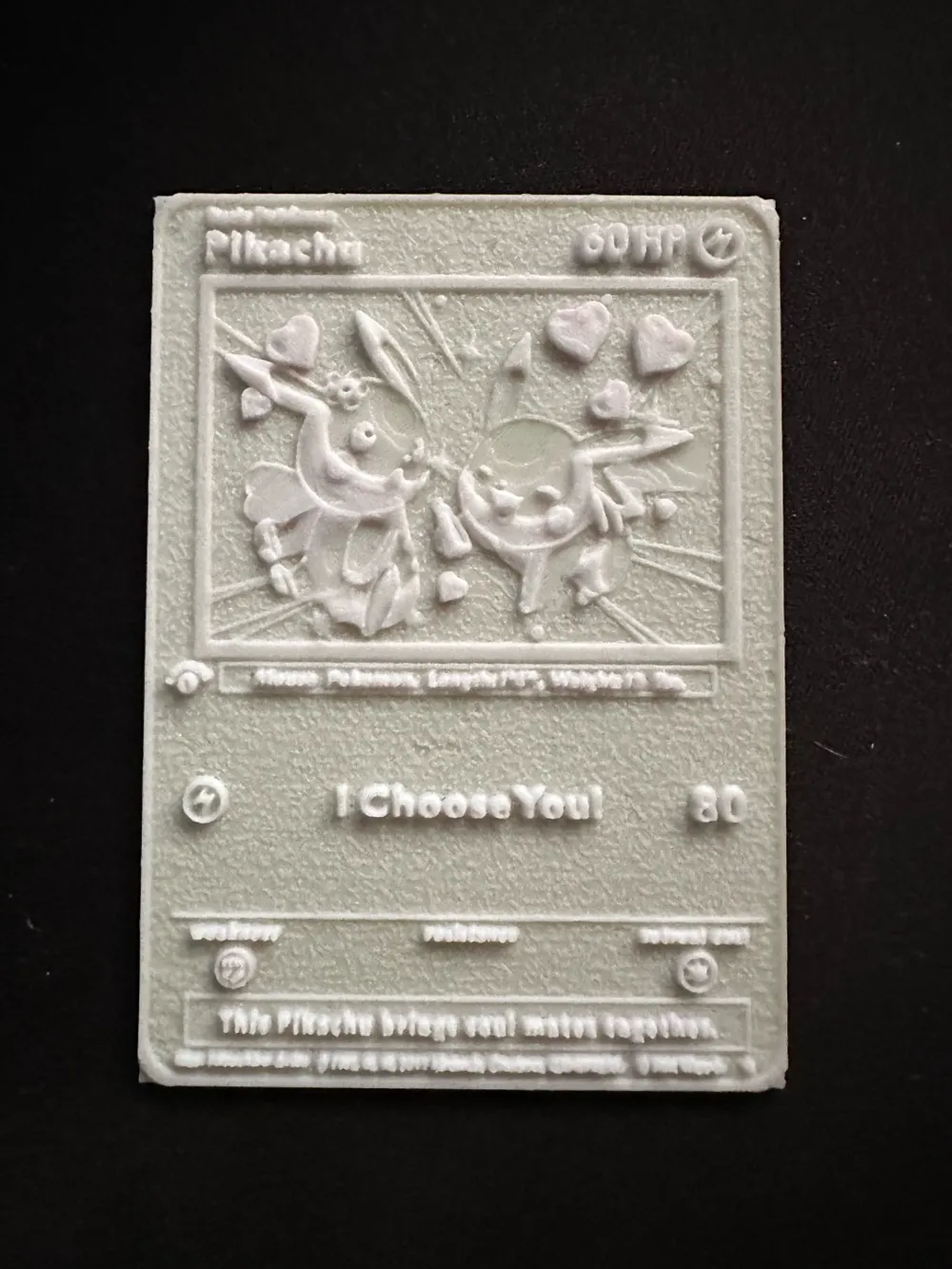 Pikachu Valentines Day 1 Pokemon Card Lithophane by thatguy08 - MakerWorld