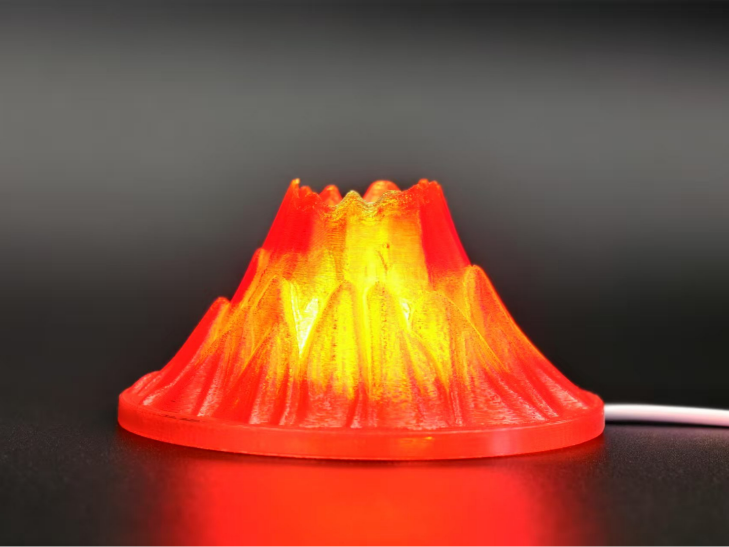 Volcano Night Light, using TuZhu MH001 lamp holder by user_1679480106 ...