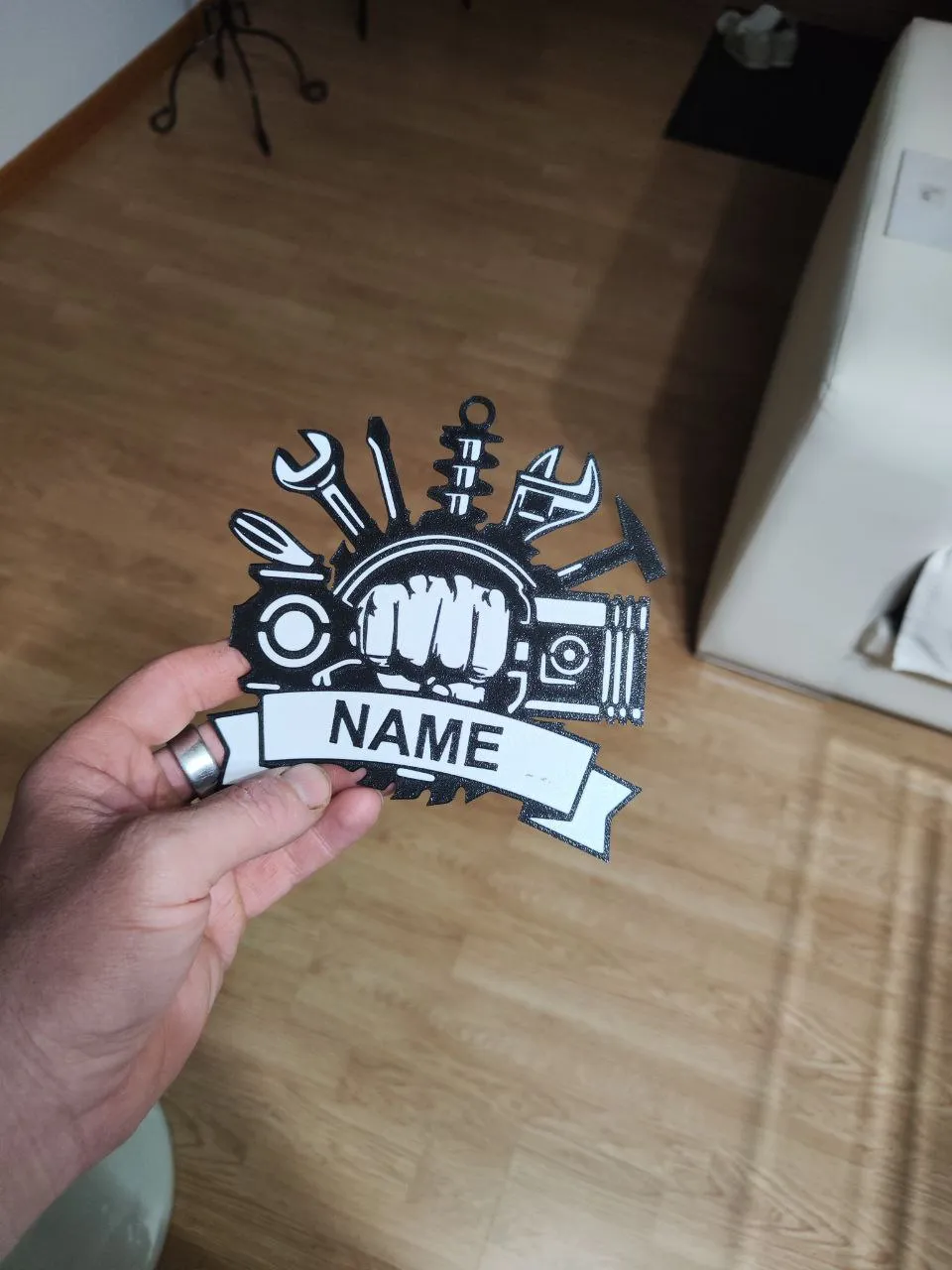 MECHANICAL SIGN—YOUR NAME by ISMAPP MakerWorld: Download Free 3D Models