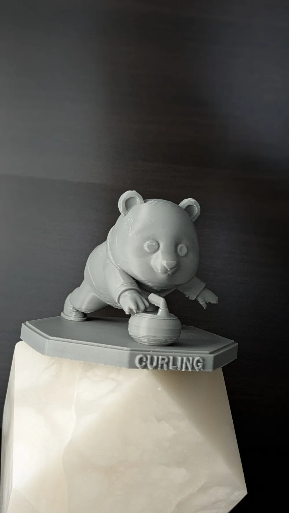 Curling olympic panda - Free 3D Print Model - MakerWorld