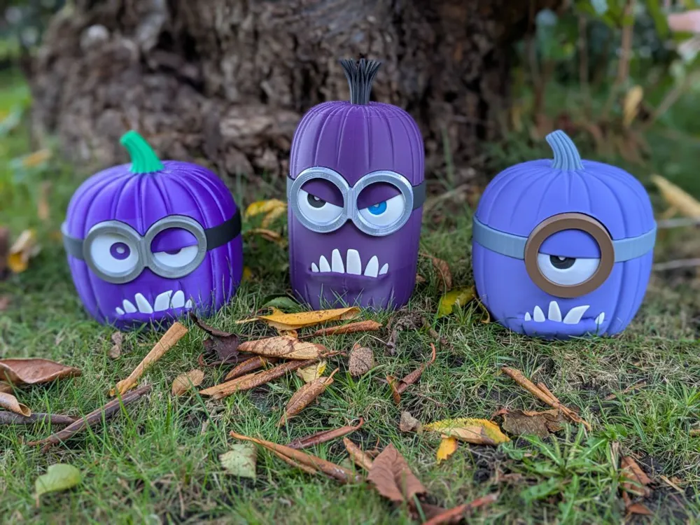 Bad Minion Stuart Pumpkin Halloween Candy Bowls by baumgart05 MakerWorld: Download Free 3D Models