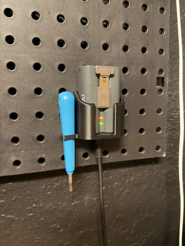 Ring Battery and Screwdriver Holder - PegBoard - Free 3D Print Model ...