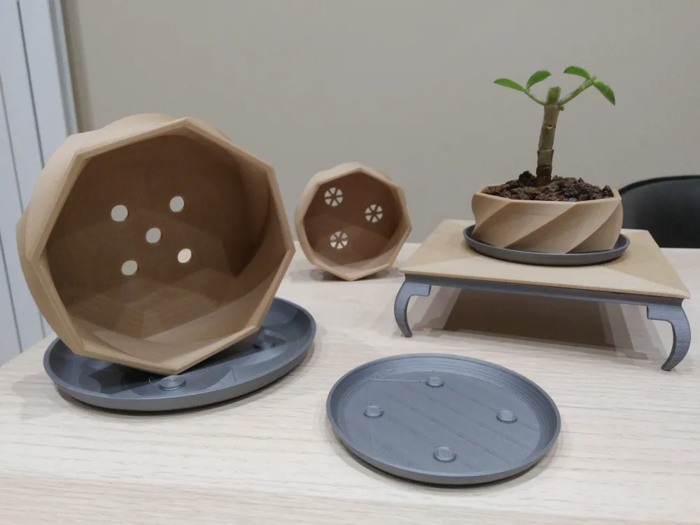 Flower Pot for Bonsai with Coaster by lu_print - MakerWorld