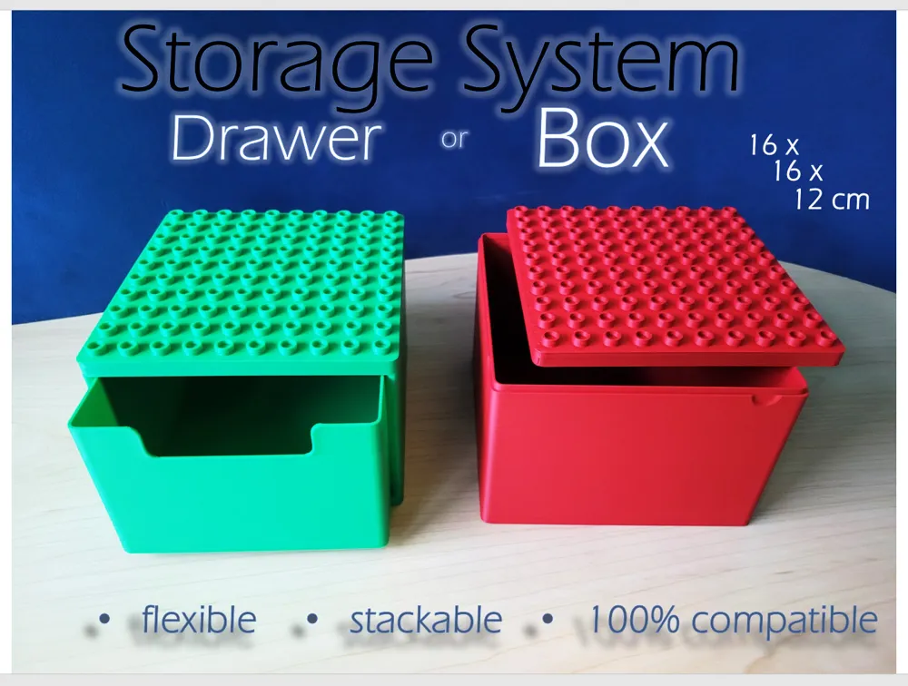 Brick Box Storage System (stackable) by H2Jack Concepts - MakerWorld