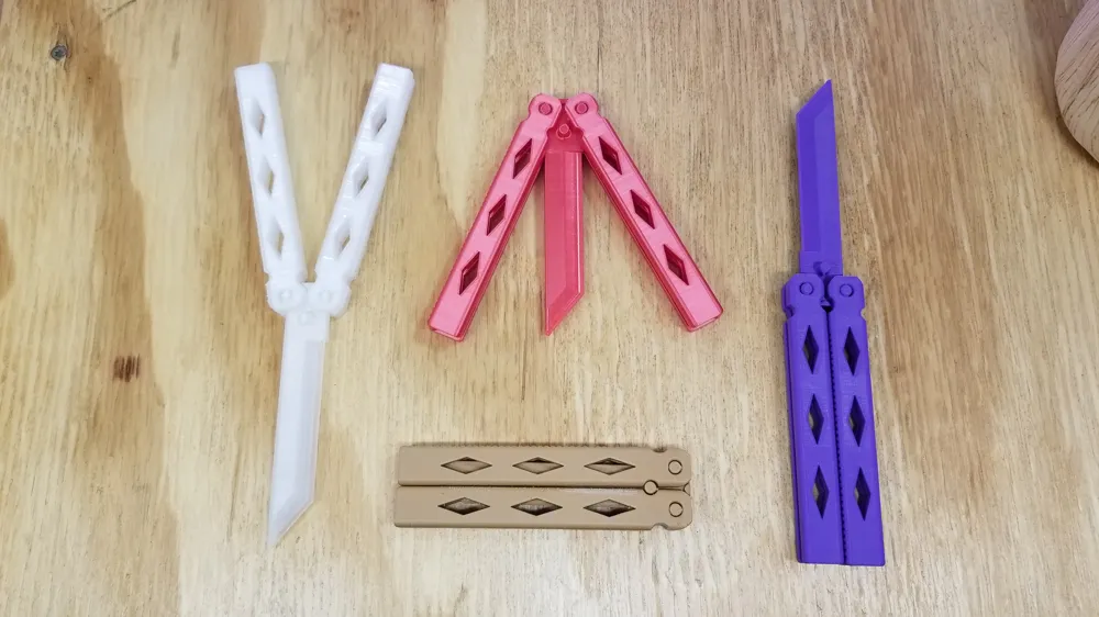 Butterfly Knife - Print in Place - Balisong - Free 3D Print Model ...