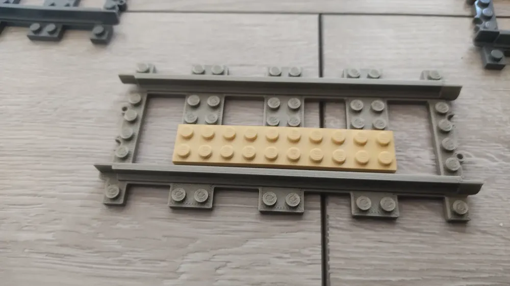 Brick train - Straight track rail by HribaDesign MakerWorld: Download ...