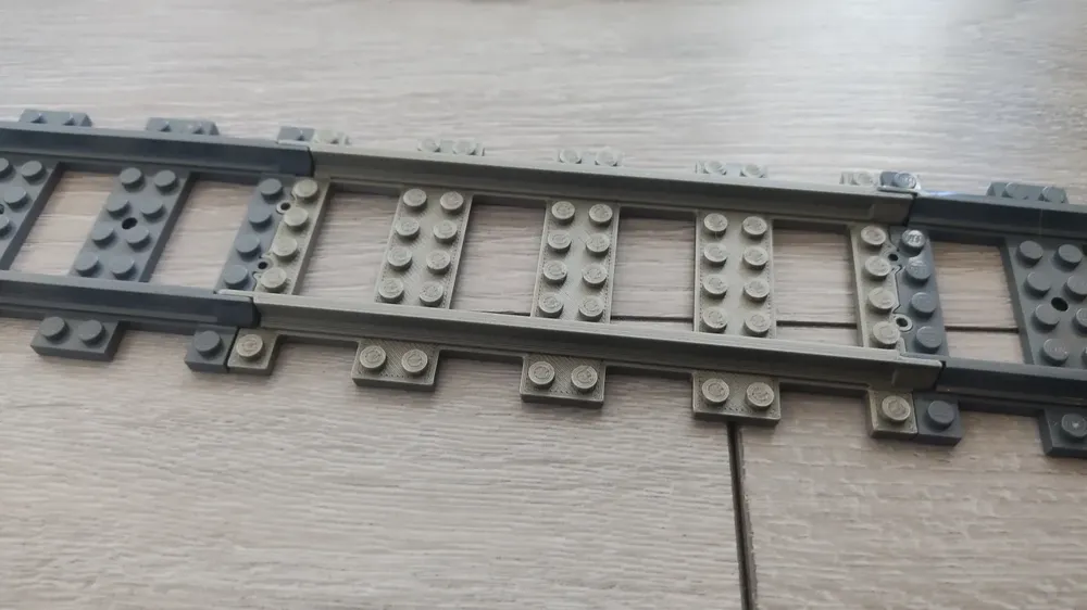 Brick train - Straight track rail by HribaDesign MakerWorld: Download ...