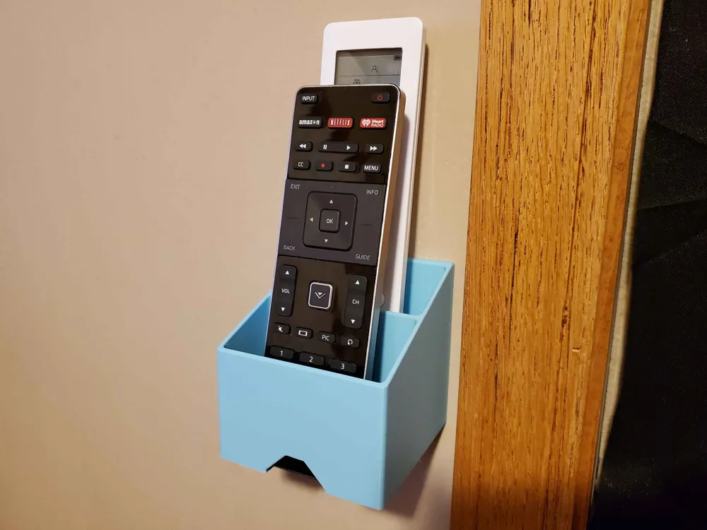 Dual Remote Holder Wall Mount Caddy - Free 3D Print Model - MakerWorld