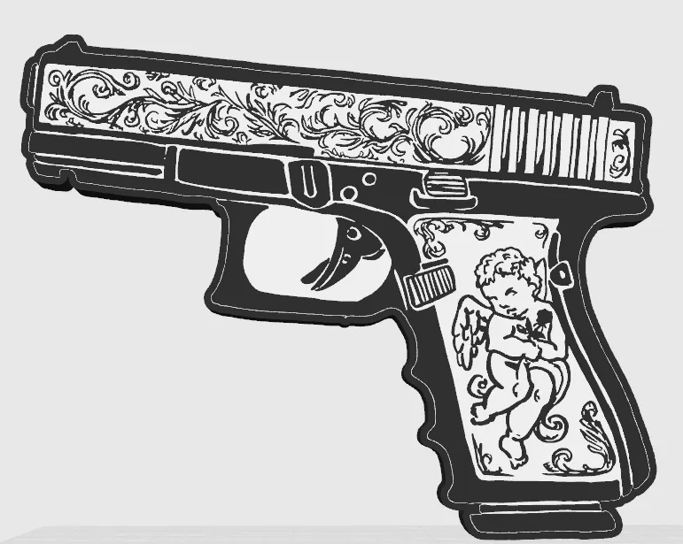 Angel Gun Lightbox by Bromigo77 - MakerWorld