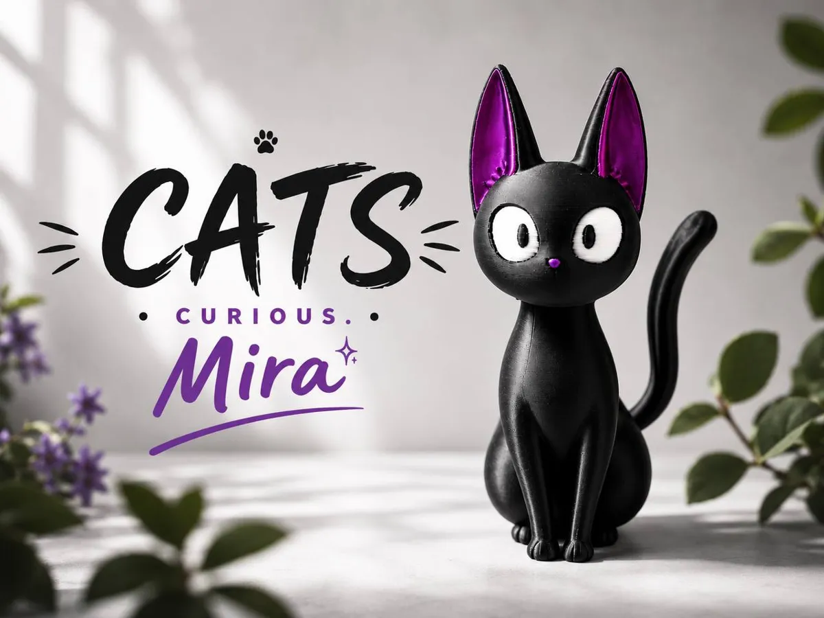 Cats - Curious Mira - Free 3D Print Model - MakerWorld