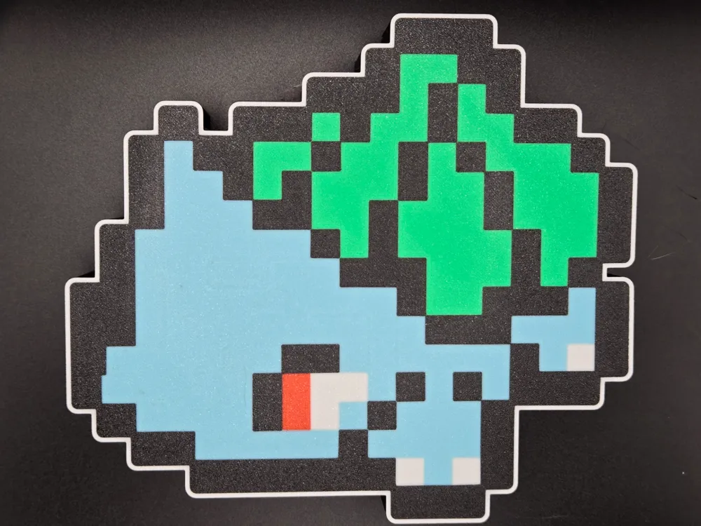 Pixel Bulbasaur light box by Nostalgicprints - MakerWorld