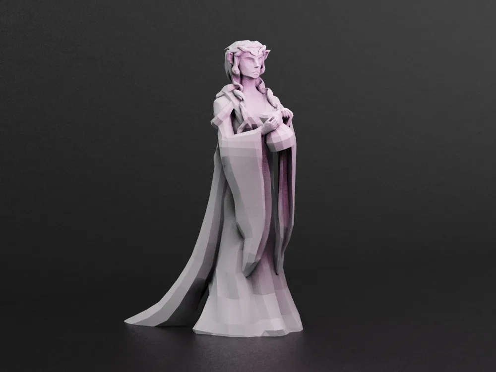 Elven Queen Galadriel of LOTR - Low Poly Figurine by Reydio Active ...