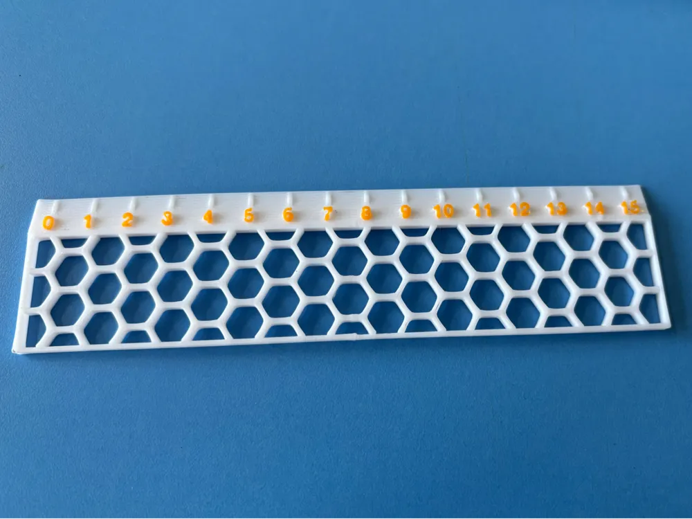 15cm Basic Honeycomb hex ruler Remixed by jerryw - MakerWorld