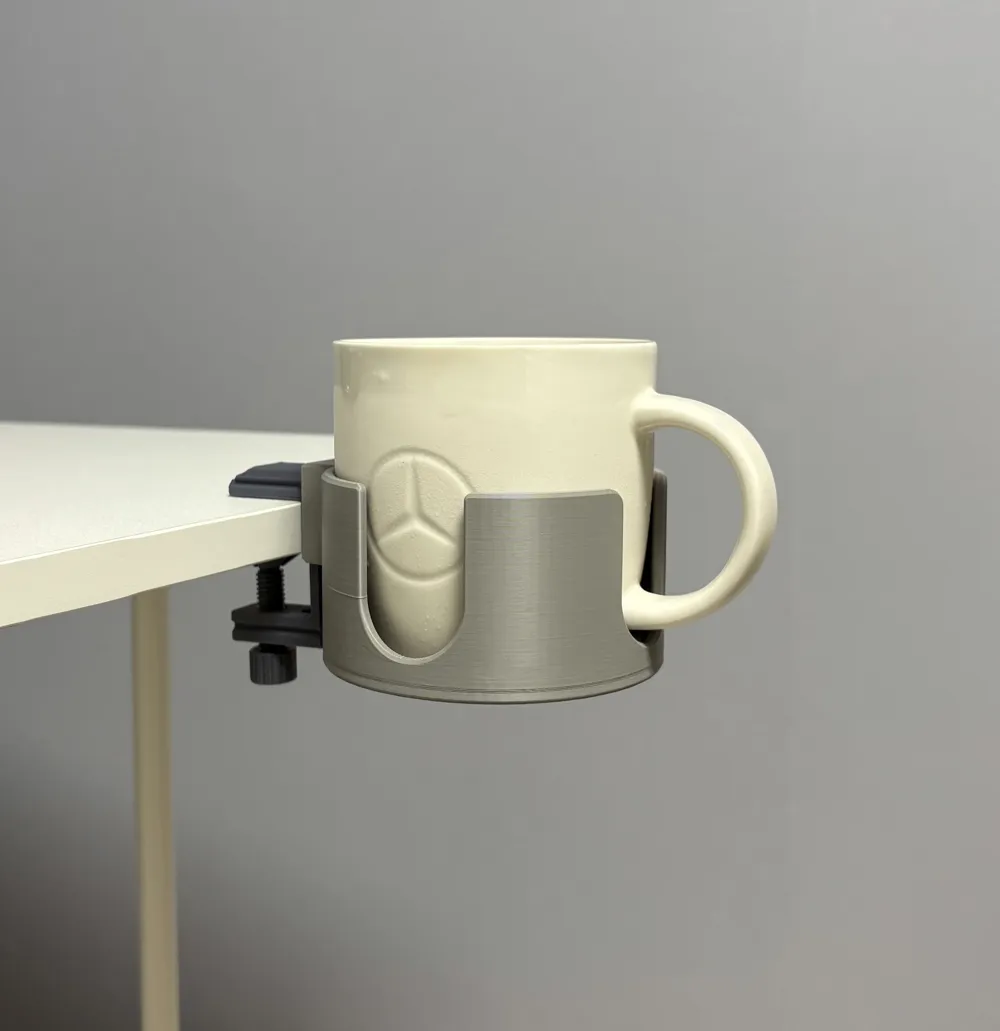 Cup Holder (desk clamped) by June MakerWorld: Download Free 3D Models