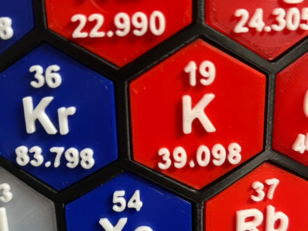 periodic table cylinder potassium corrected - Free 3D Print Model ...