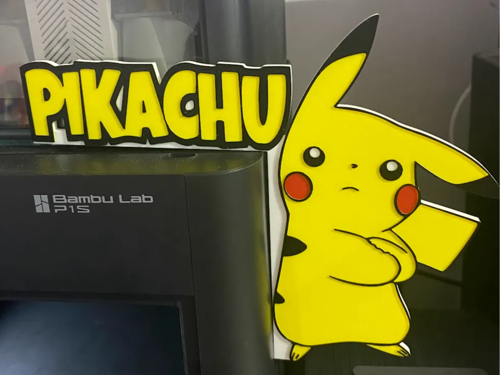 cool pikachu for door - Free 3D Print Model - MakerWorld