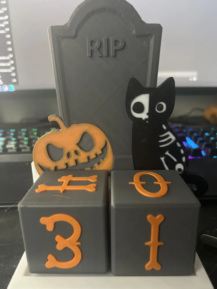 Halloween countdown cubes Remixed by kuljaden - MakerWorld