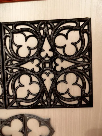 Gothic Tracery Wall Panels – Decorative Tile Set - Free 3D Print Model ...