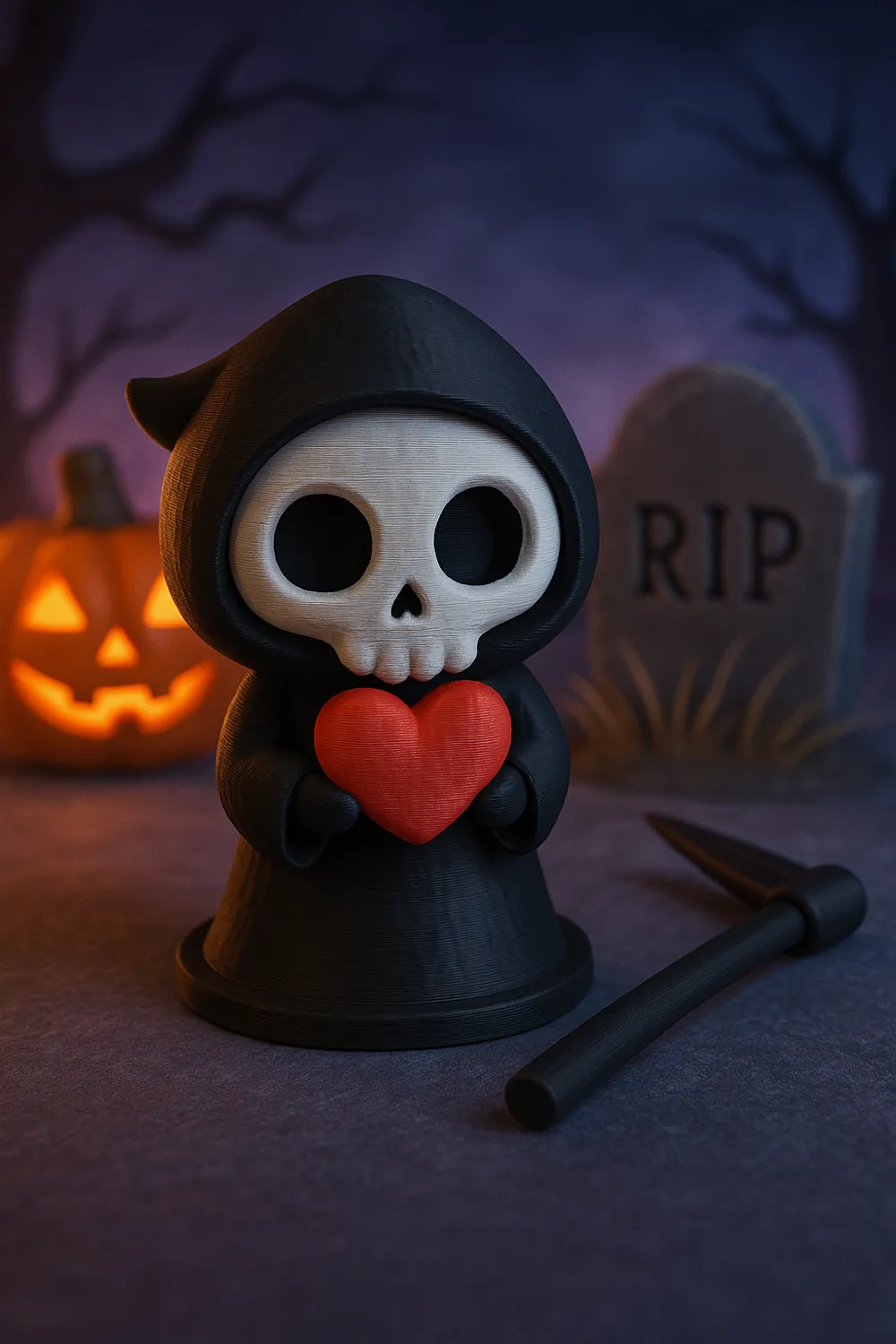 Halloween - Chibi Grim Reaper con Corazón por DocLex MakerWorld ...