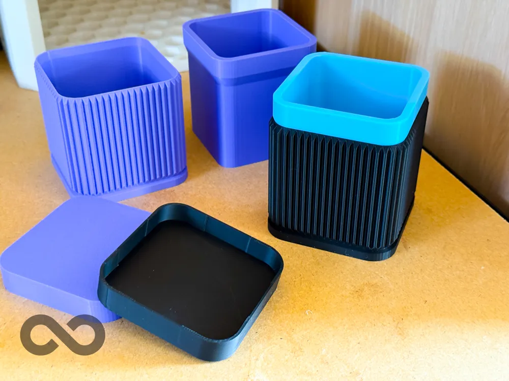 Line's Edge Color Pop Square Pot Planter by Eternity Labs MakerWorld ...