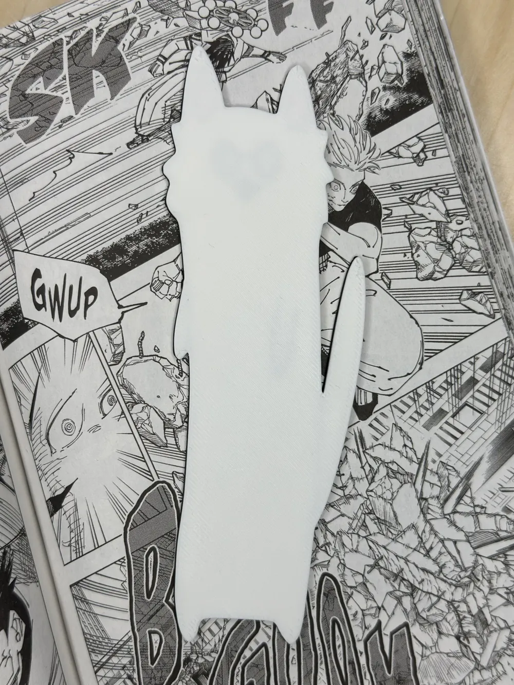 Gojo Cat Bookmark from Jujutsu Kaisen - Free 3D Print Model - MakerWorld