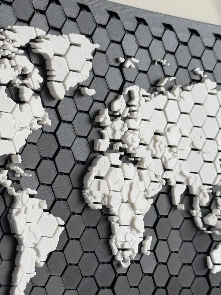 Flexible World Map Art (NASA-Style Fabric) - Free 3D Print Model ...