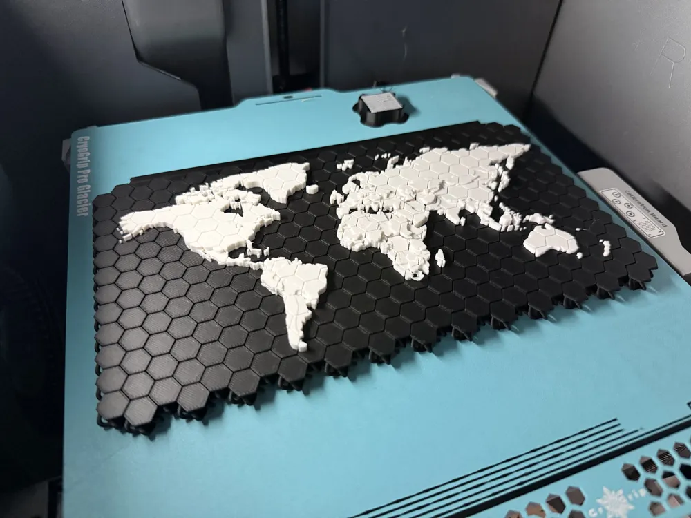 Flexible World Map Art (NASA-Style Fabric) - Free 3D Print Model ...