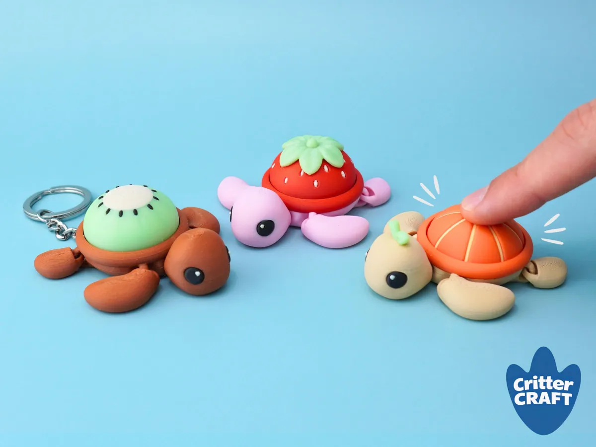 Fruit Turtle Clicker Fidget Toy - Free 3D Print Model - MakerWorld