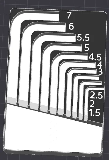 Allen Wrench Metric Short Organizer Gridfinity by Helpful Berry ...