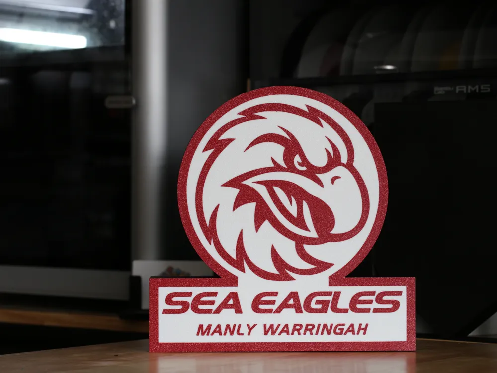 NRL Manly Warringah Sea Eagles 2023 LED Light Box by The 3D Print ...