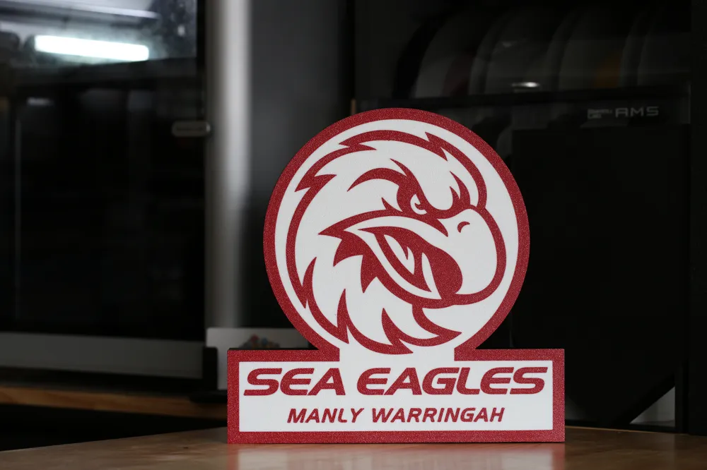 NRL Manly Warringah Sea Eagles 2023 LED Light Box by The 3D Print ...