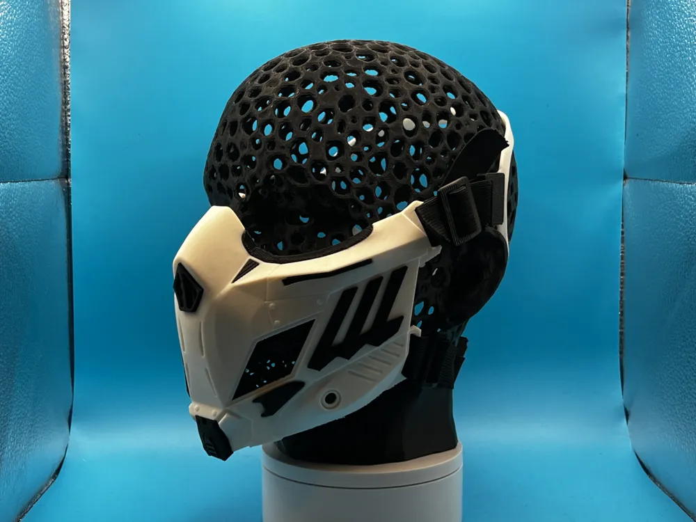 Tactical Airsoft Cyberpunk Cosplay Mask - Free 3D Print Model - MakerWorld