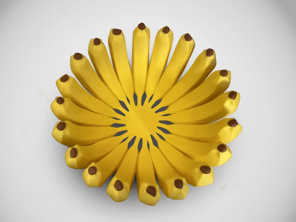Banana Bowl: A Bunch of Fun Fruit Storage - Free 3D Print Model ...