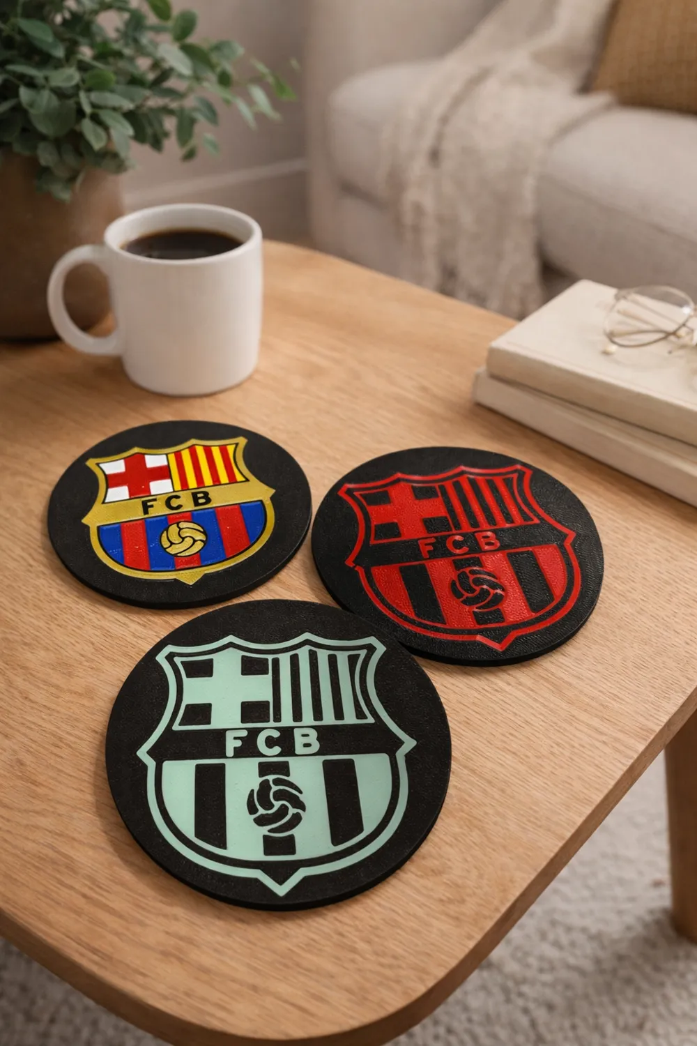 FCB Coasters – FC Barcelona - Free 3D Print Model - MakerWorld