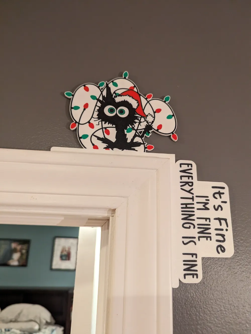 Spaz Cat Christmas (IM FINE) 4 or 6 Color (Left and Right Side) by ...