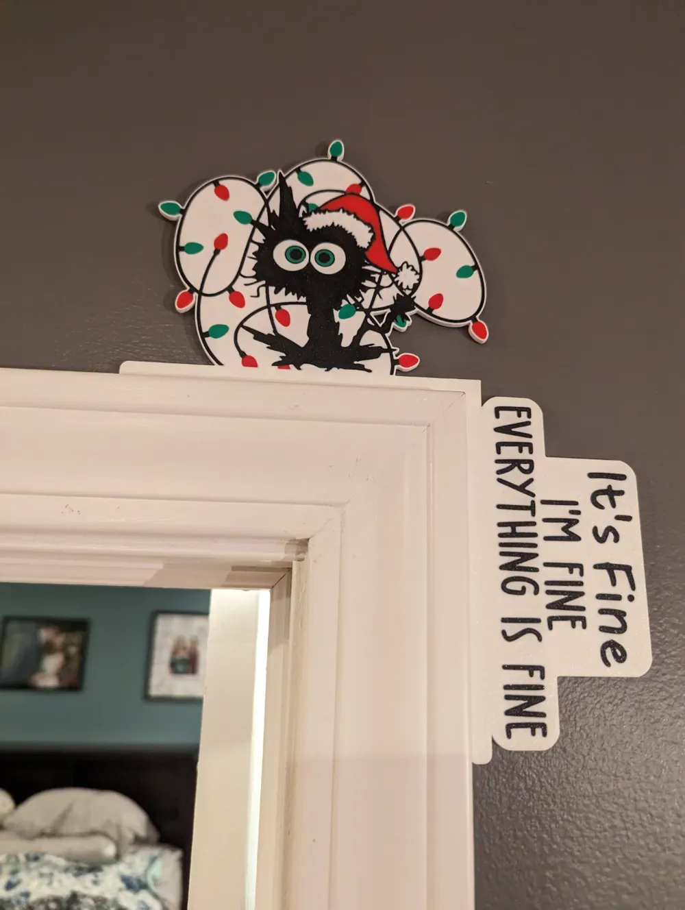 Spaz Cat Christmas (IM FINE) 4 or 6 Color (Left and Right Side) by ...