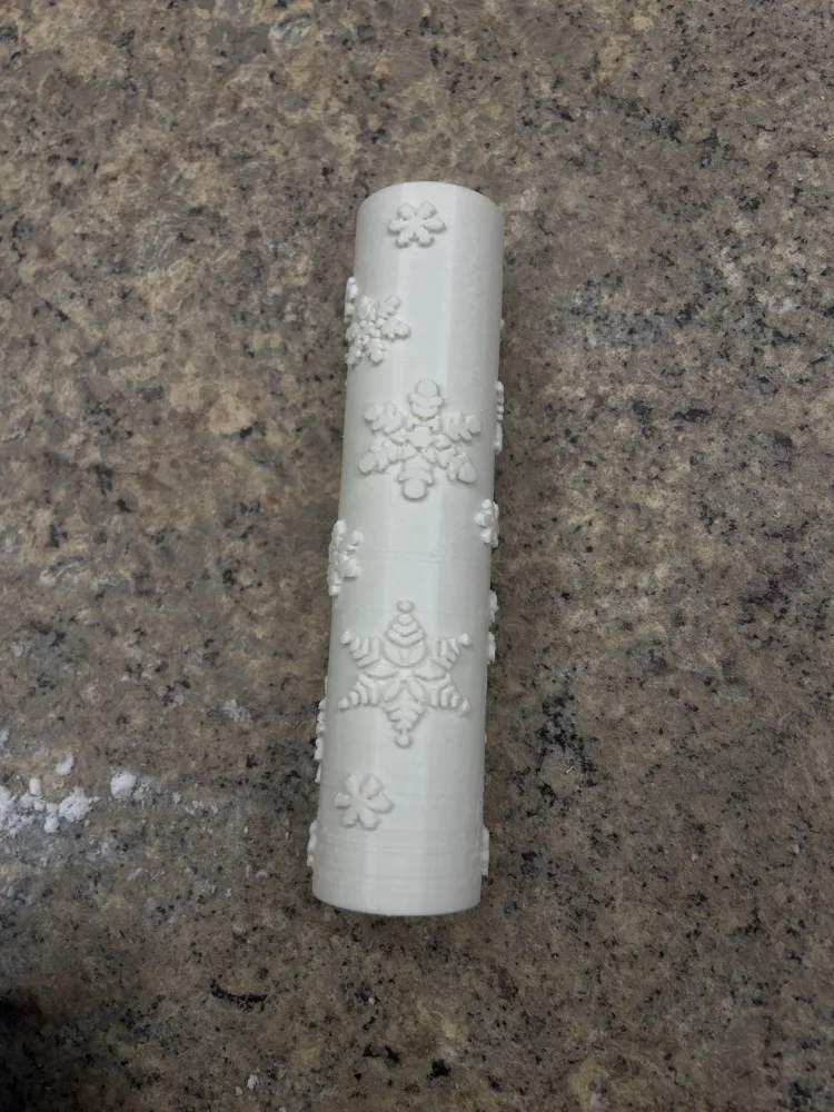 Snowflake shape pattern roller - Free 3D Print Model - MakerWorld
