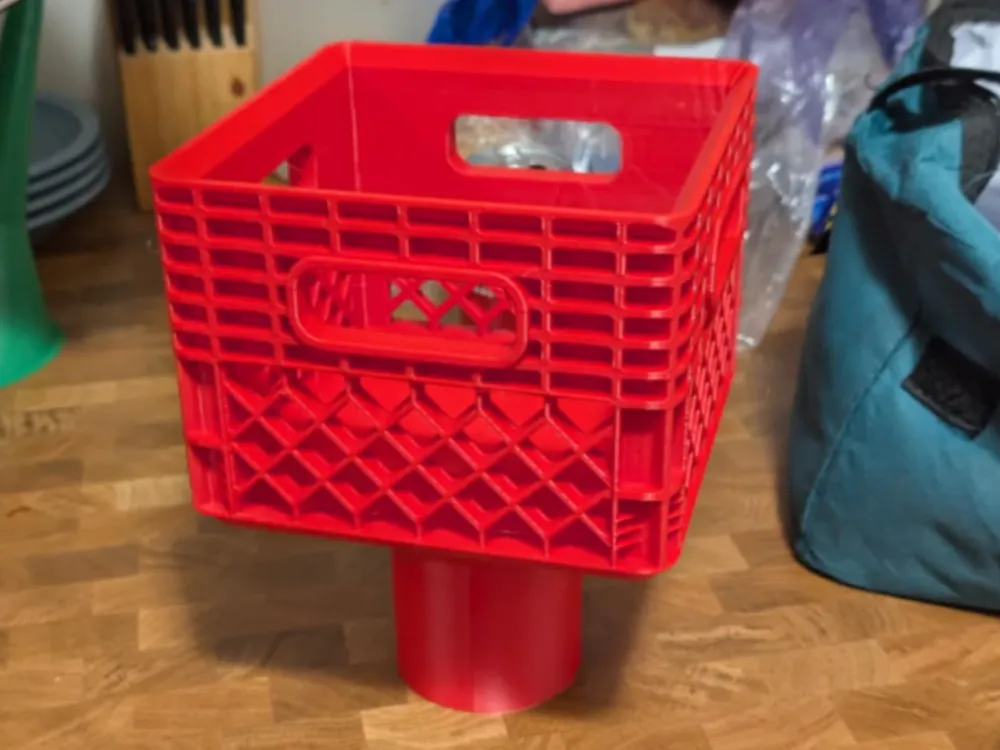 Milk Crate Gallon Jug Cup holder Adapter - Free 3D Print Model - MakerWorld