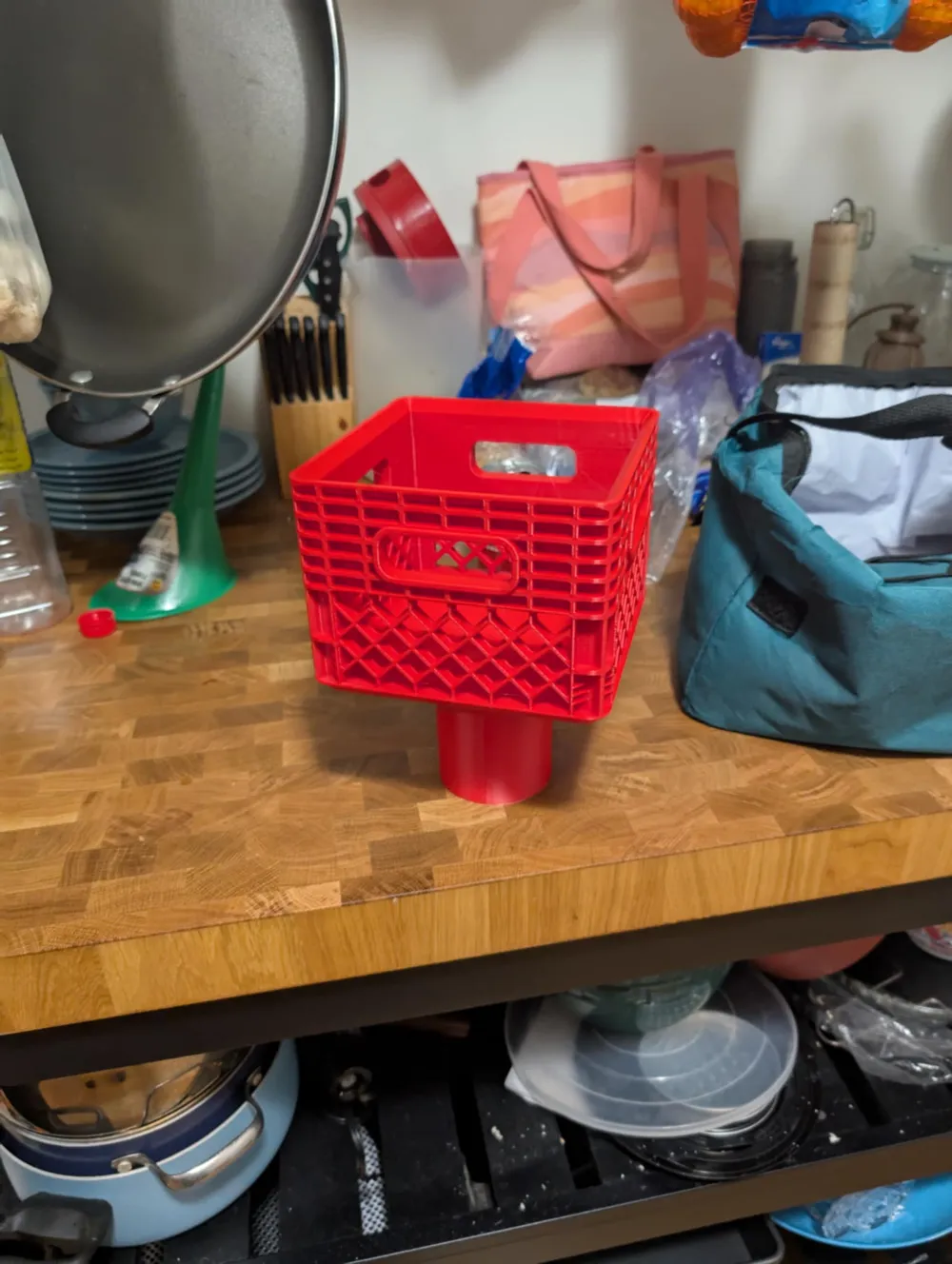 Milk Crate Gallon Jug Cup holder Adapter - Free 3D Print Model - MakerWorld