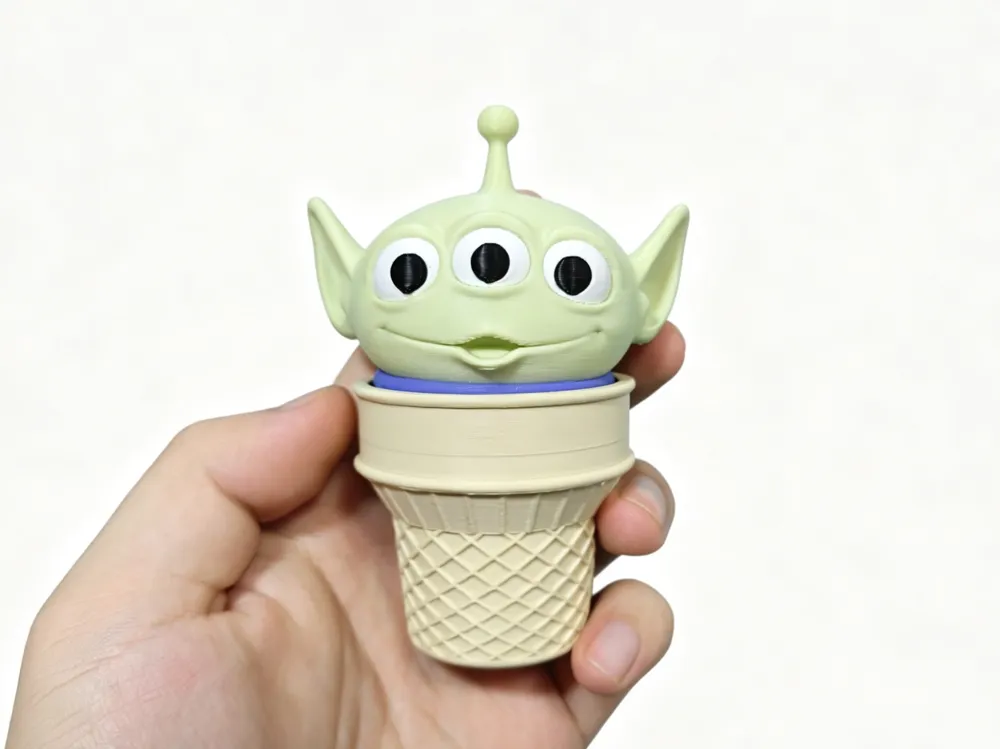 Toy Story Alien Ice Cream Clicker - Free 3D Print Model - MakerWorld
